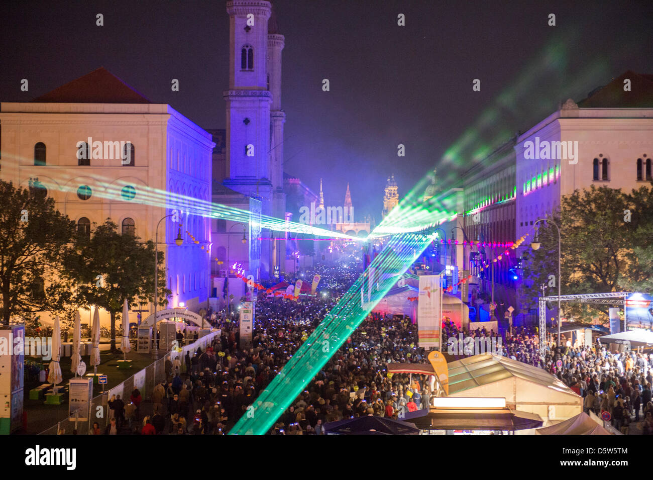 Numerous visitors watch a closing event with fireworks during ...
