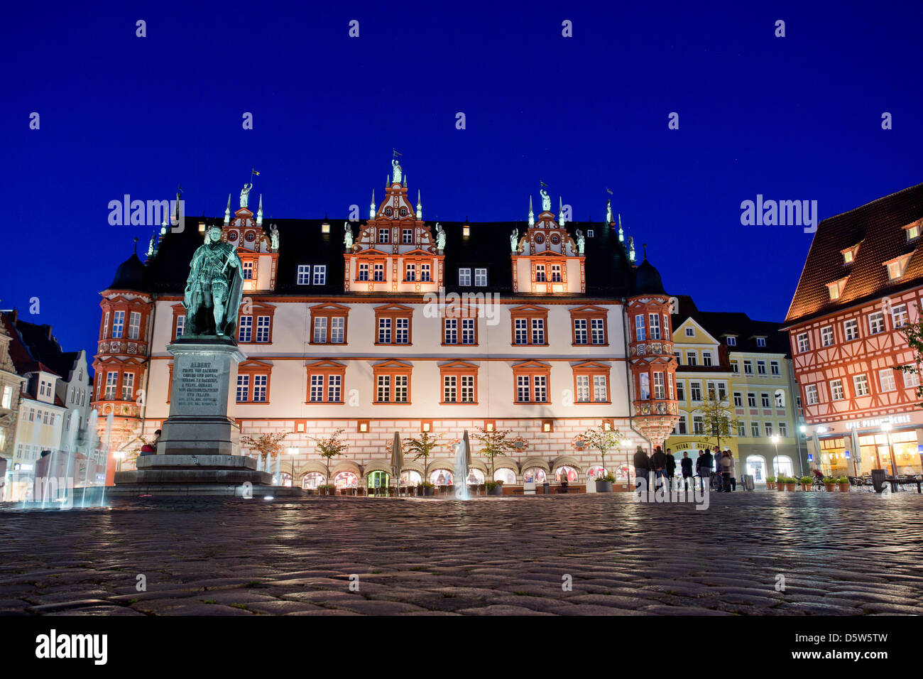 The town hall and monument of Prince Albert of Saxony situated at the ...