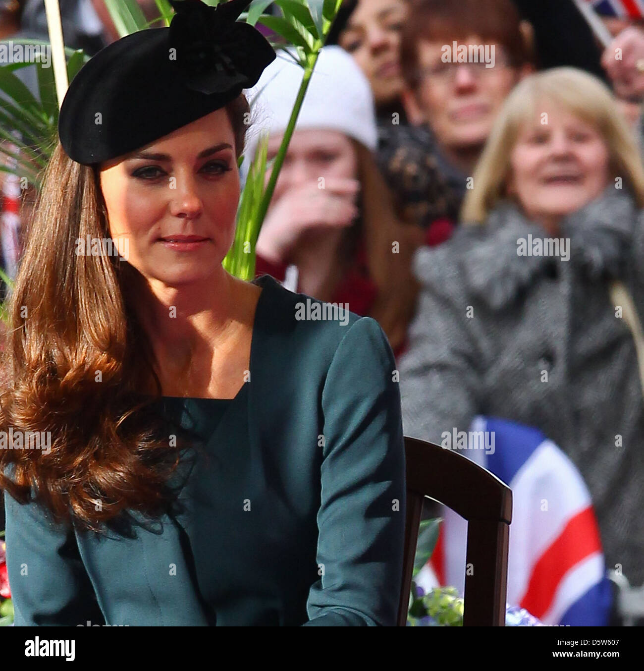 Catherine, Duchess of Cambridge, aka Kate Middleton greets members of ...
