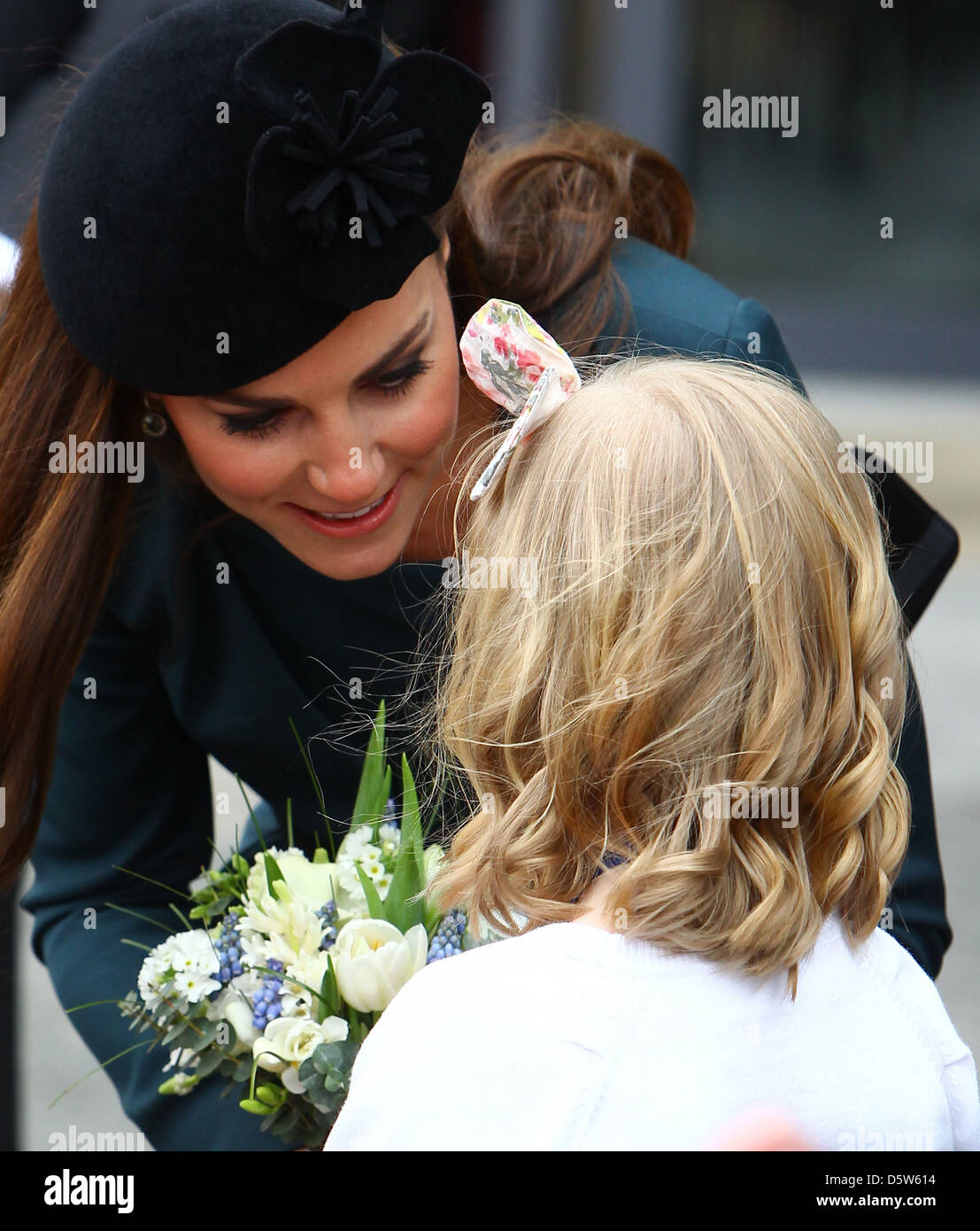 Catherine, Duchess of Cambridge, aka Kate Middleton greets members of ...