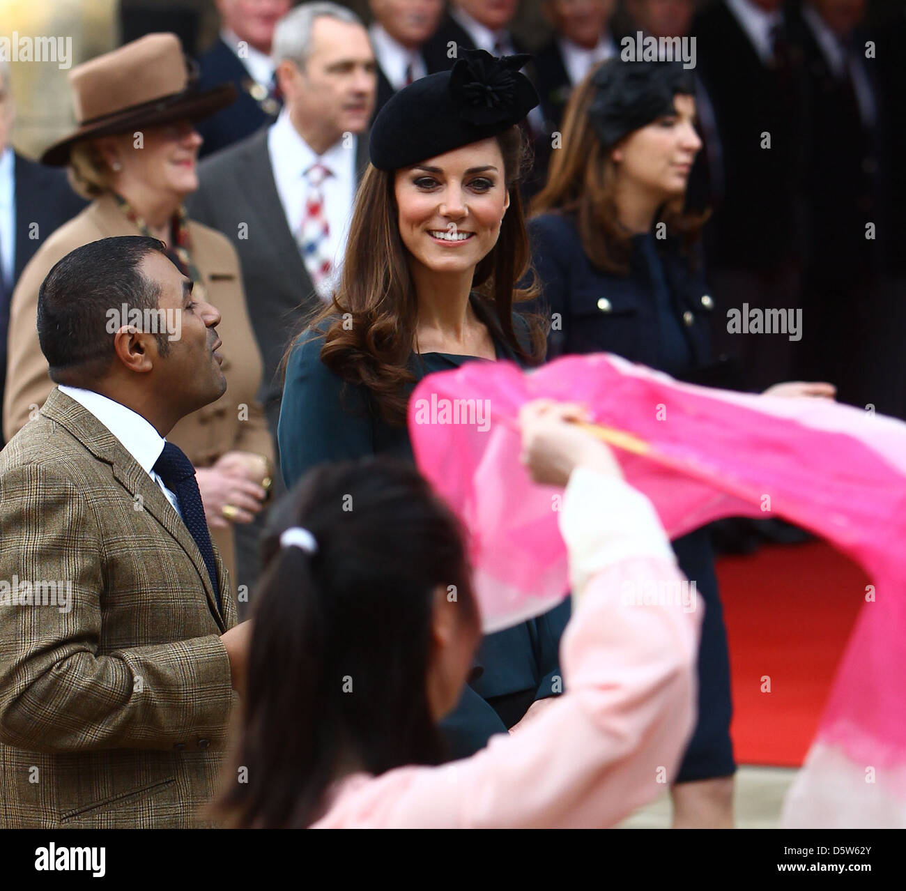 Catherine, Duchess of Cambridge, aka Kate Middleton greets members of ...