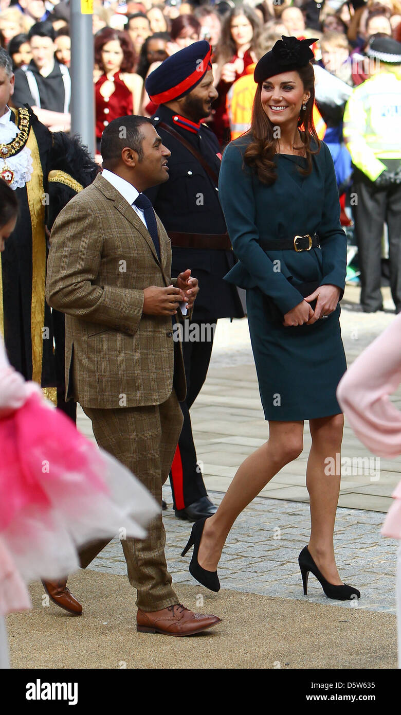 Catherine, Duchess of Cambridge, aka Kate Middleton greets members of ...