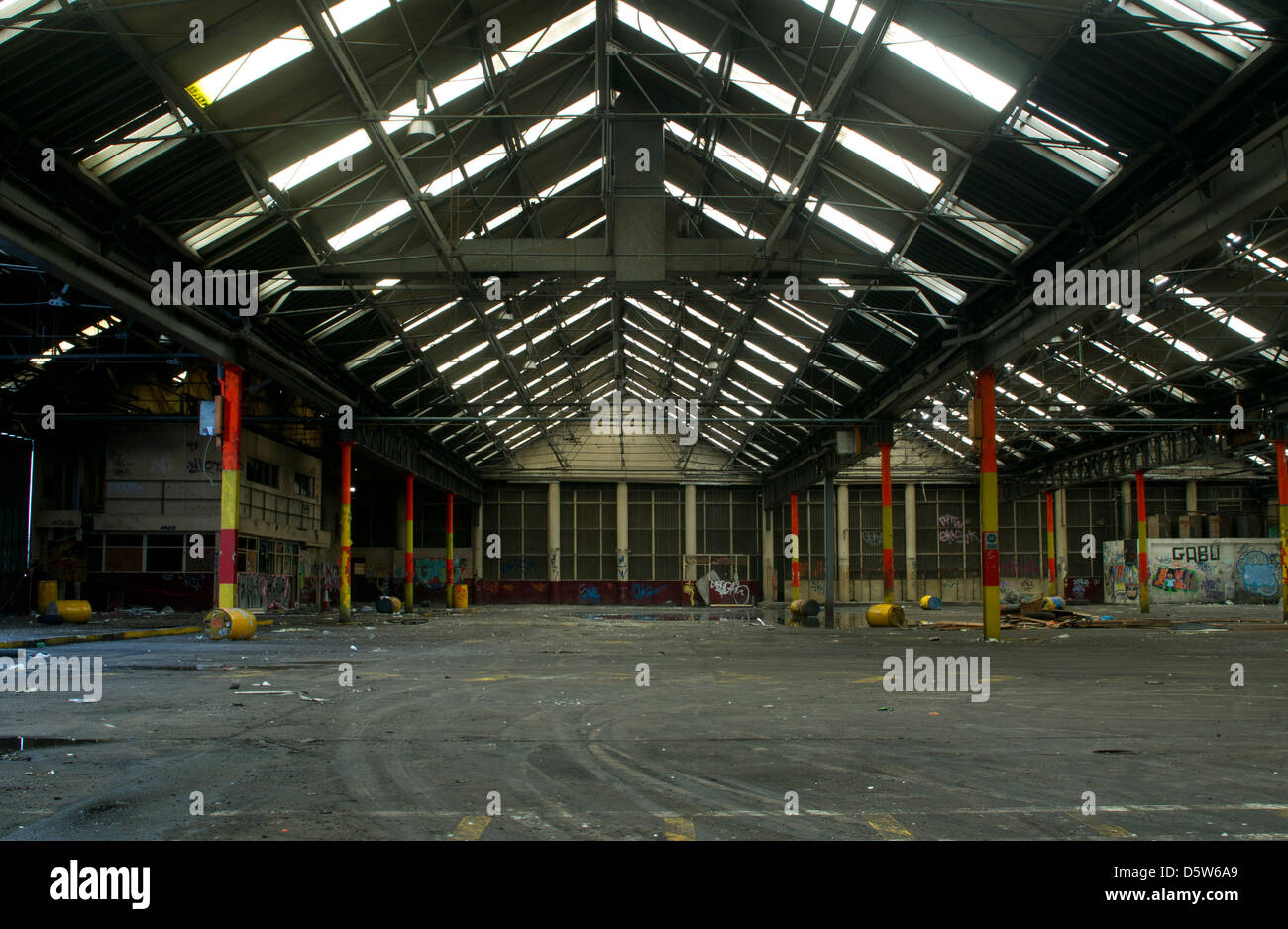 Former bus depot Stock Photo - Alamy