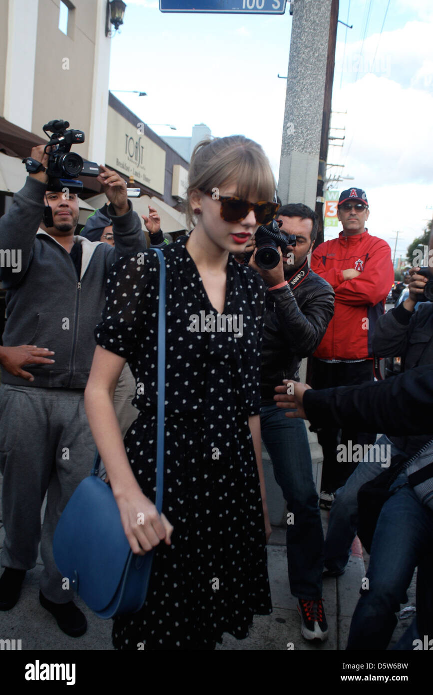 Taylor Swift leaving lunch at Toast Cafe in West Hollywood Los Angeles ...