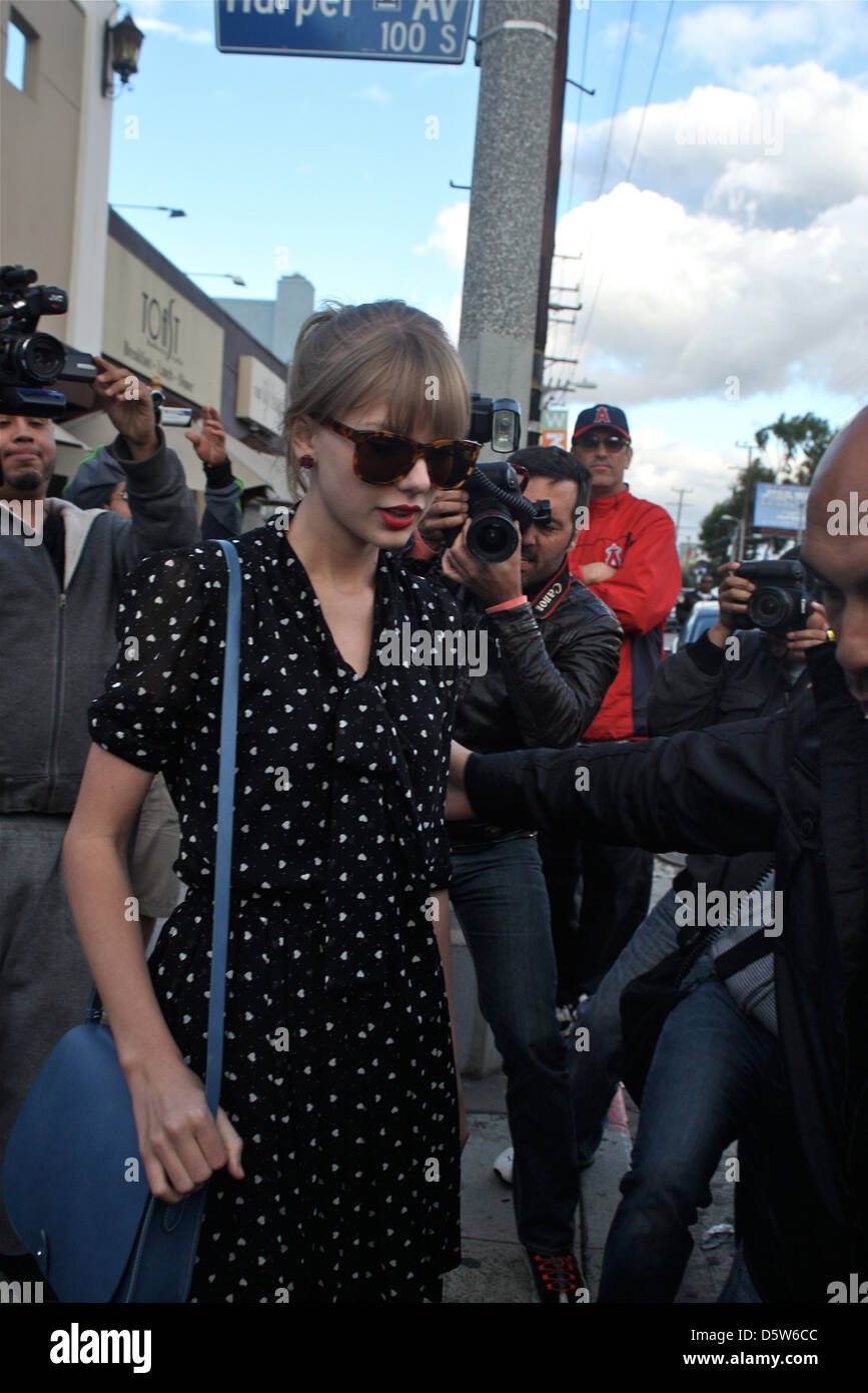 Taylor Swift leaving lunch at Toast Cafe in West Hollywood Los Angeles ...