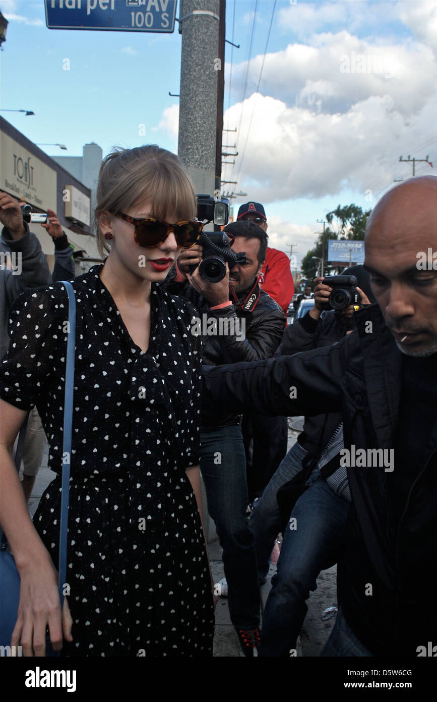 Taylor Swift leaving lunch at Toast Cafe in West Hollywood Los Angeles ...