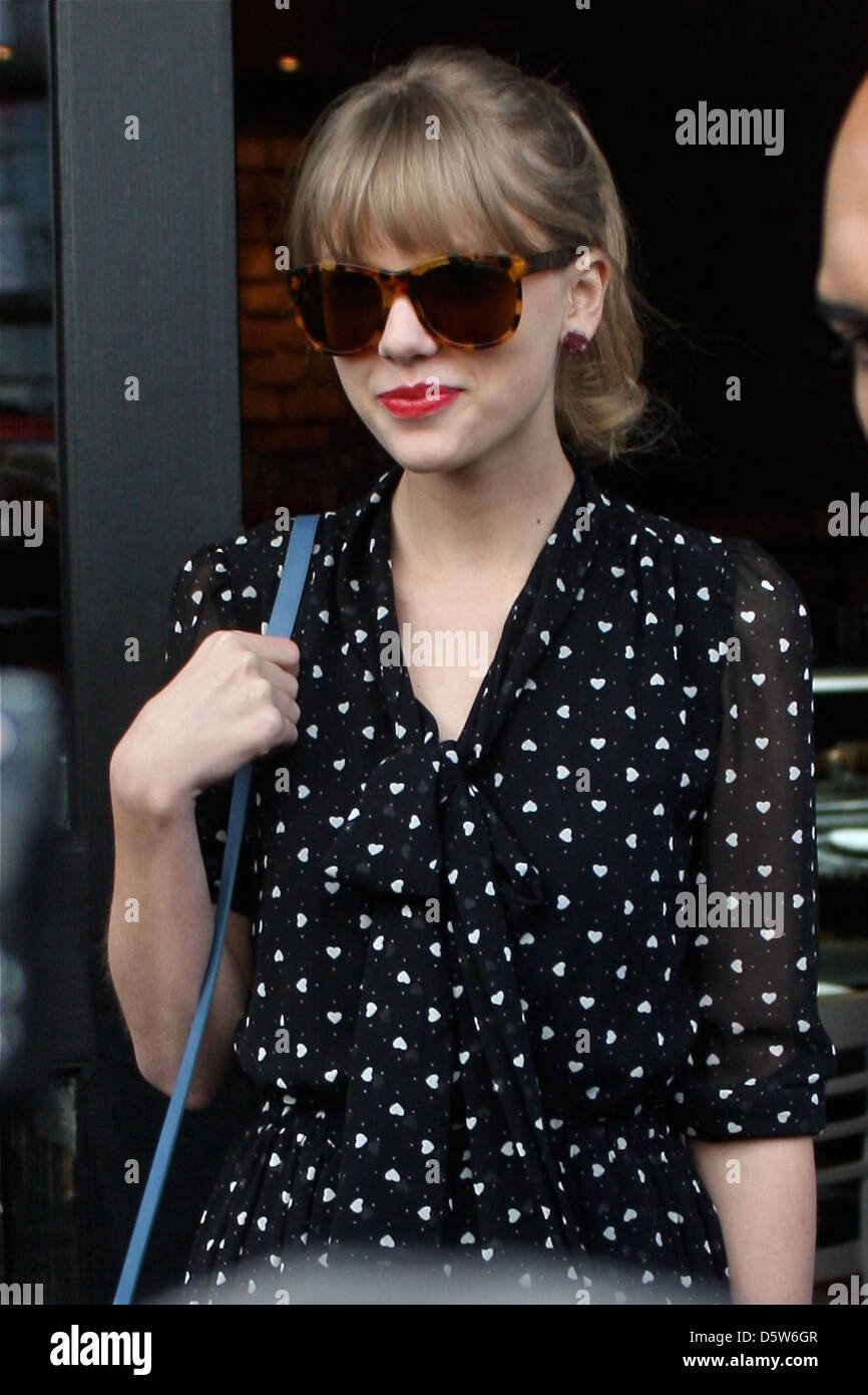 Taylor Swift leaving lunch at Toast Cafe in West Hollywood Los Angeles ...
