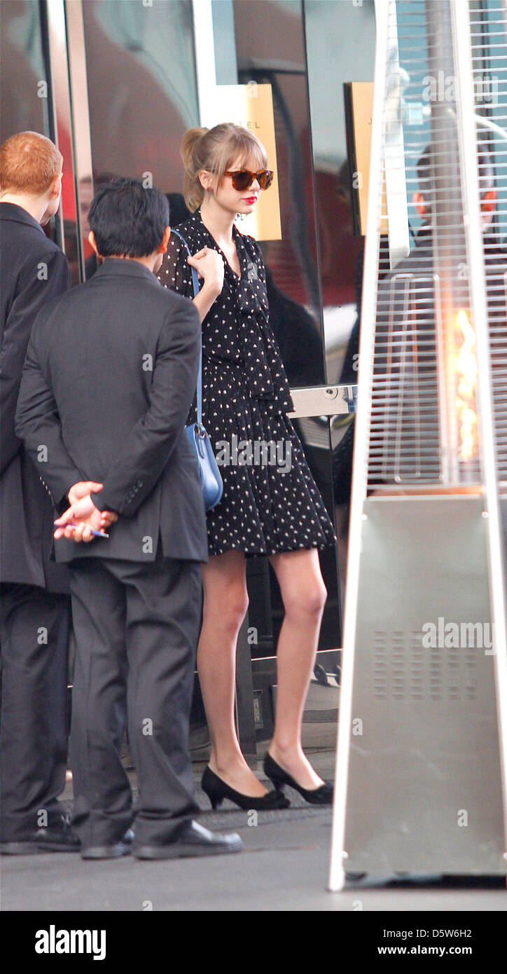 Taylor Swift leaving lunch at Toast Cafe in West Hollywood Los Angeles ...