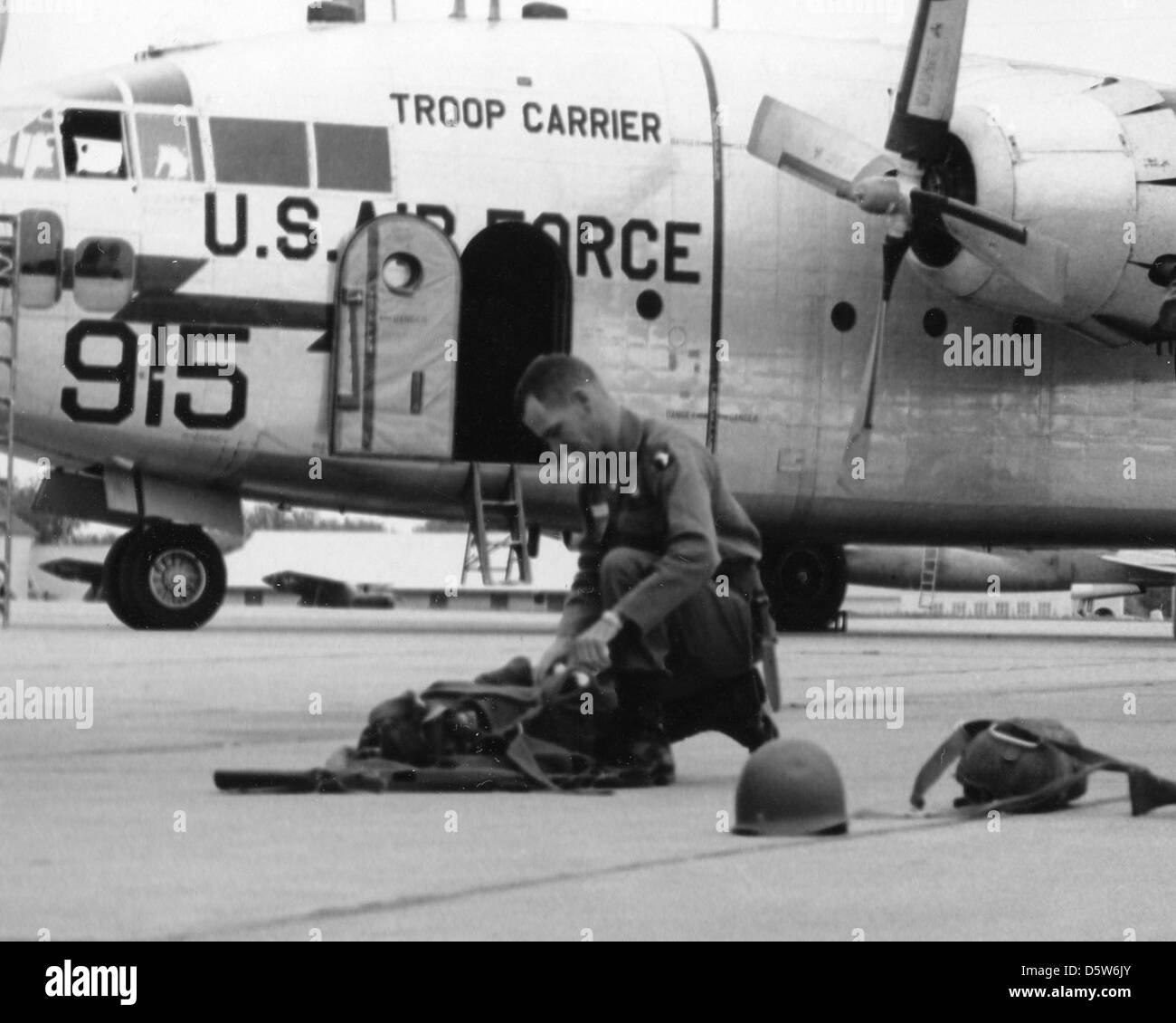Fairchild flying boxcar Black and White Stock Photos & Images - Alamy