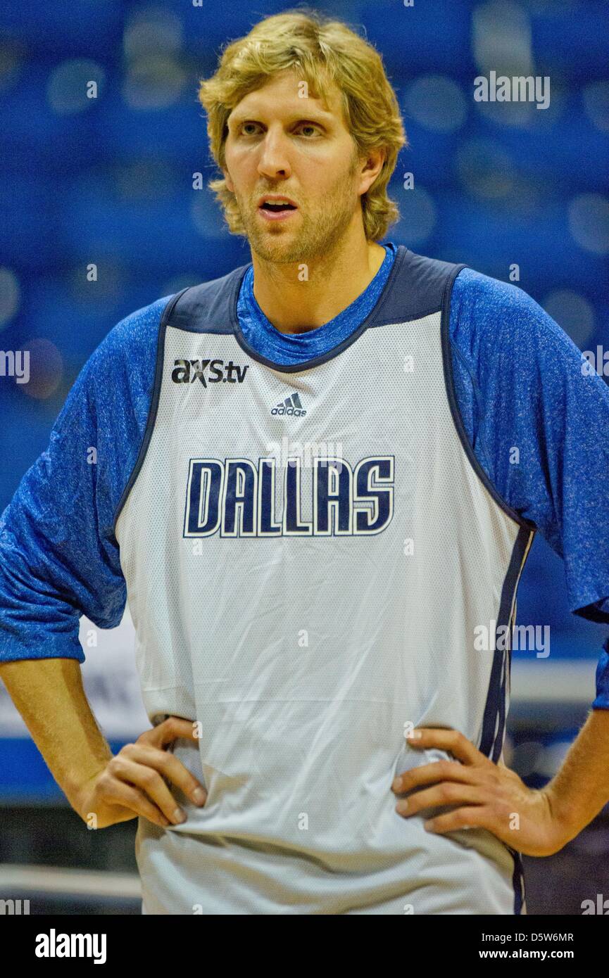 Dallas Mavericks' Dirk Nowitzki is pictured during a training session ...