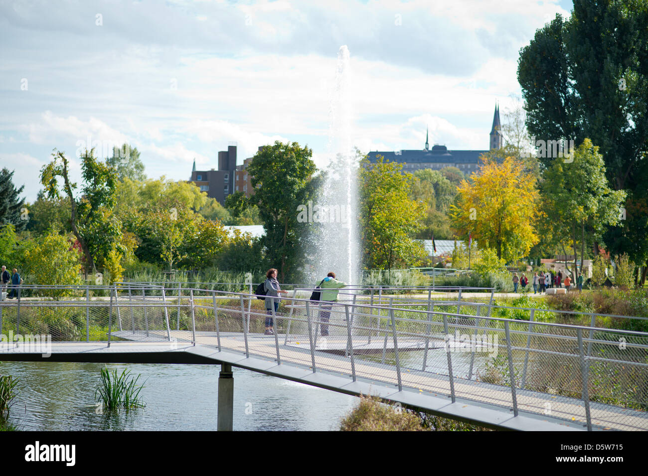 Visitors walk on the grounds of the State Horticultural Show on the ...
