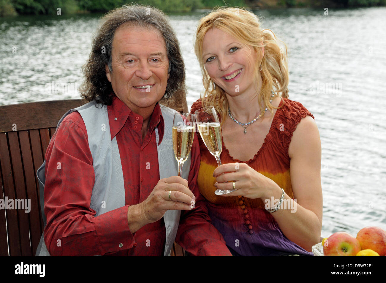 EXCLUSIVE: British pop singer Chris Andrews and his wife Alexandra pose ...