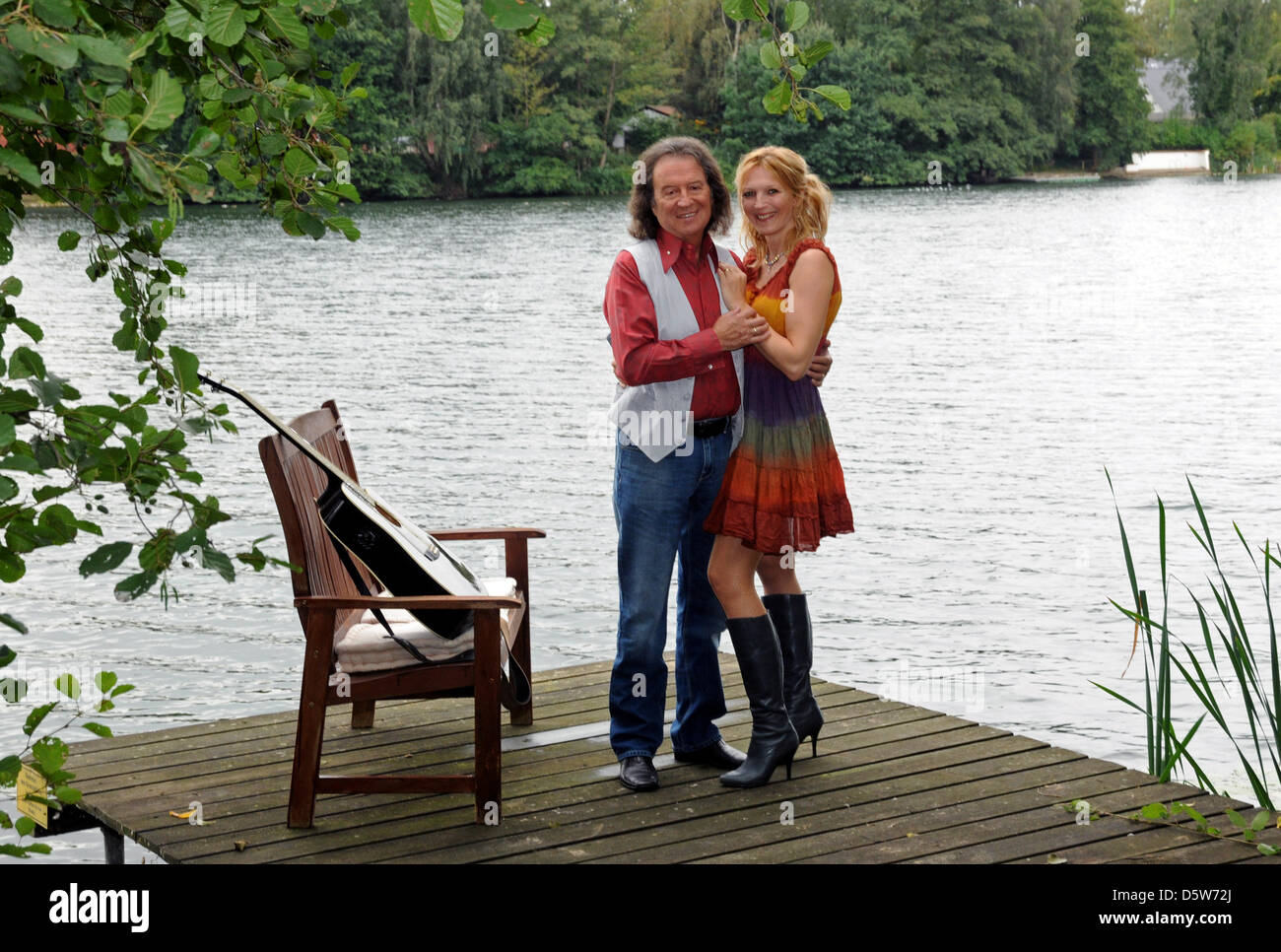 EXCLUSIVE: British pop singer Chris Andrews and his wife Alexandra pose ...
