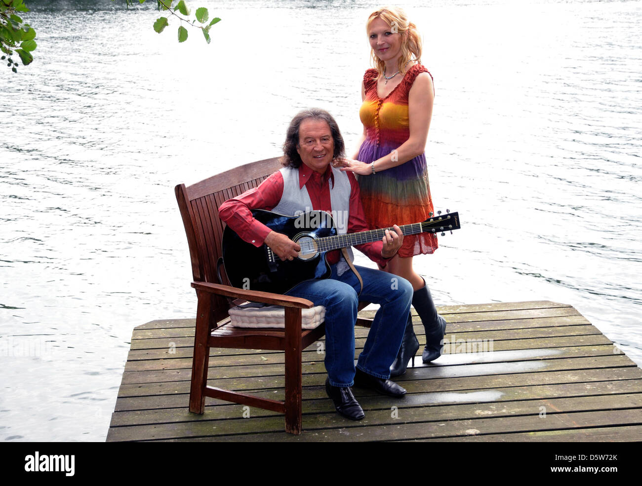 EXCLUSIVE: British pop singer Chris Andrews and his wife Alexandra pose ...