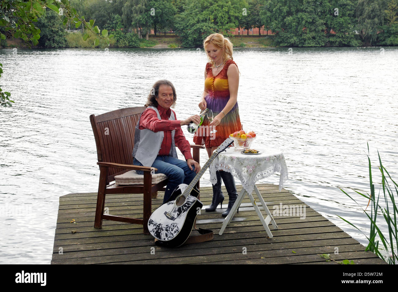 EXCLUSIVE: British pop singer Chris Andrews and his wife Alexandra pose ...