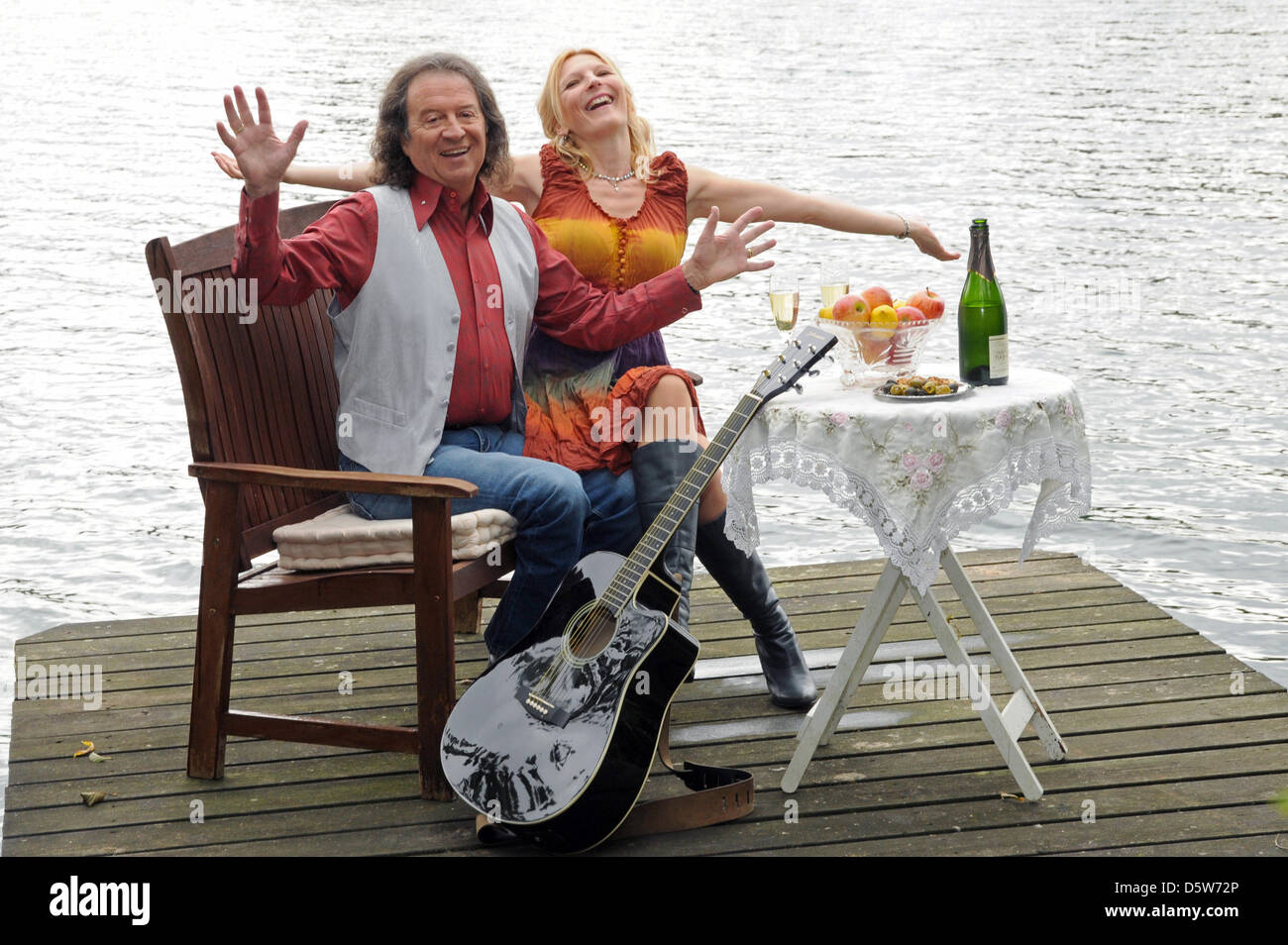 EXCLUSIVE: British pop singer Chris Andrews and his wife Alexandra pose ...