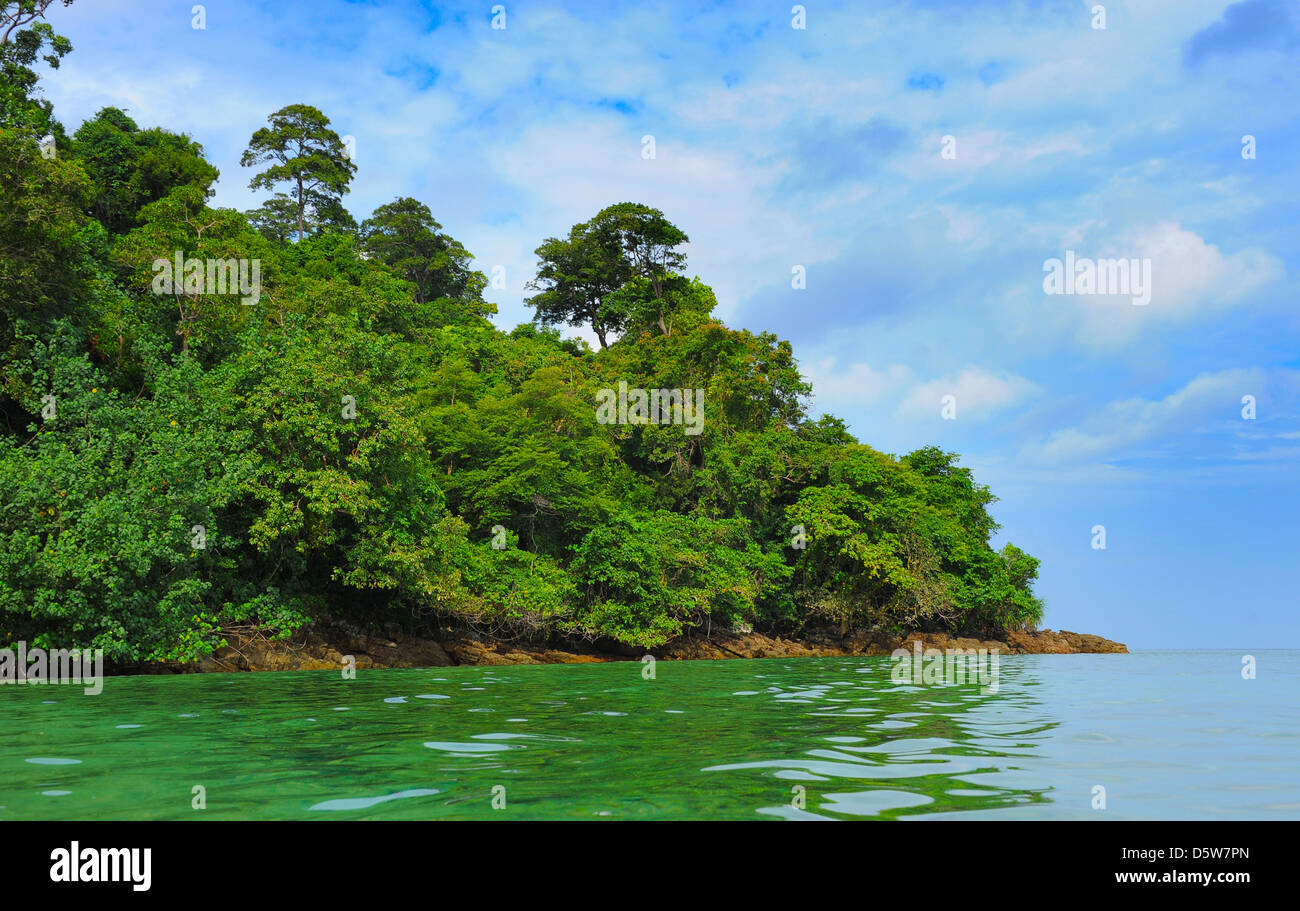 Tropical island in the open sea Stock Photo - Alamy