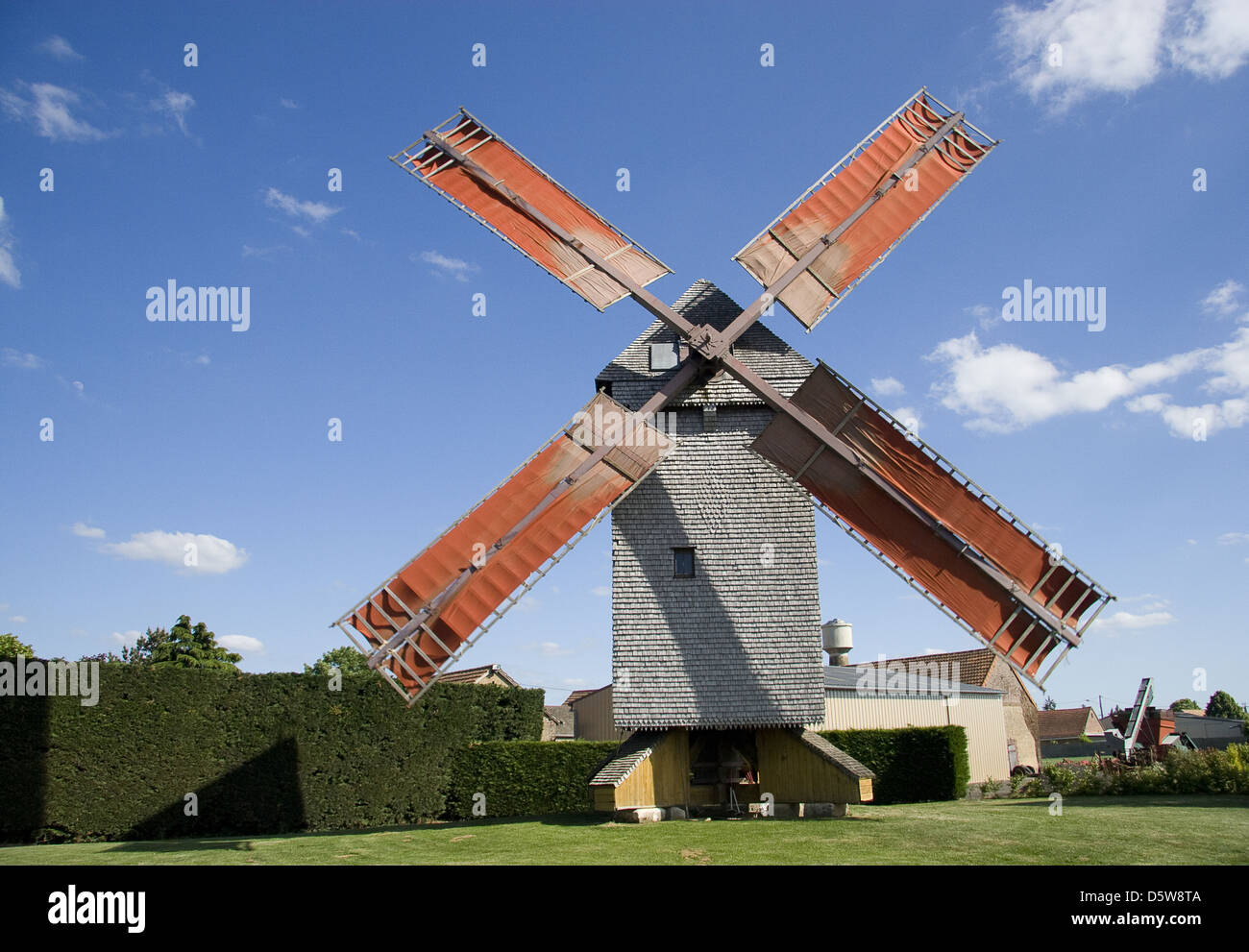 Windmill at summer Stock Photo - Alamy