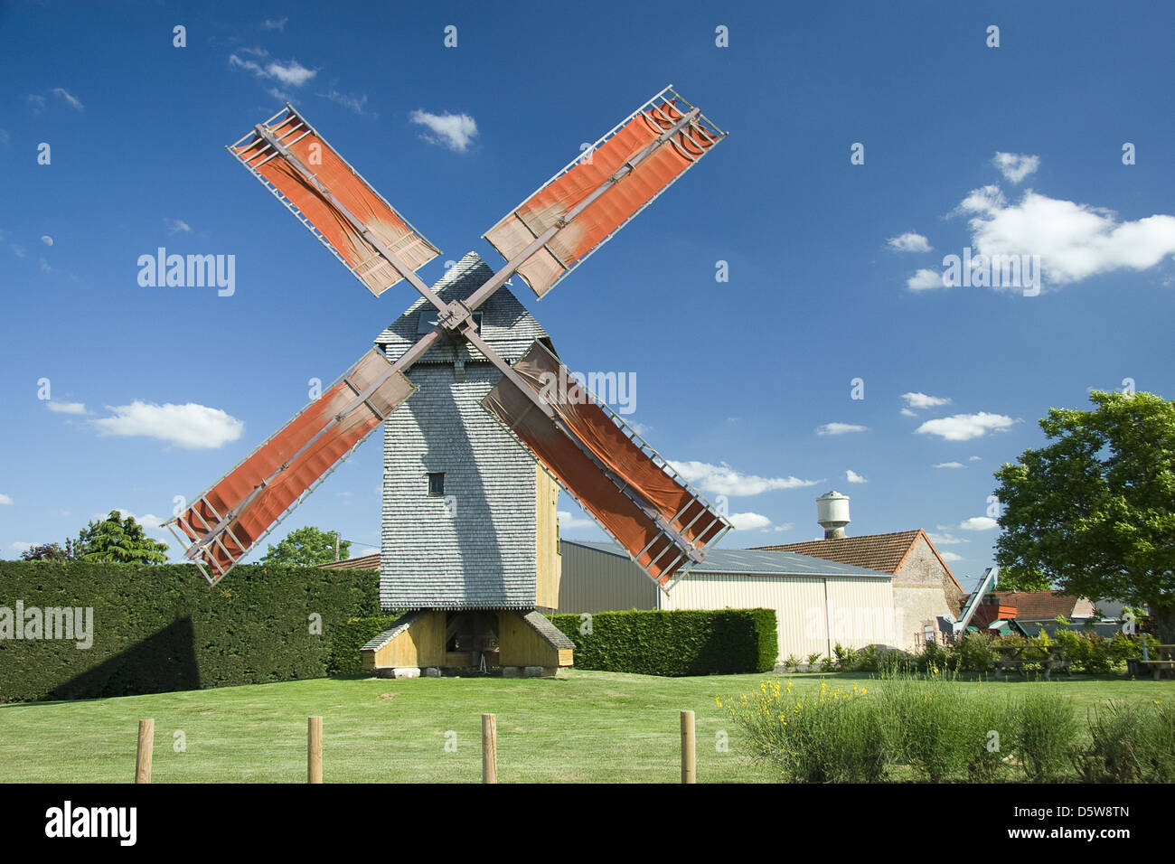 Windmill at summer Stock Photo - Alamy