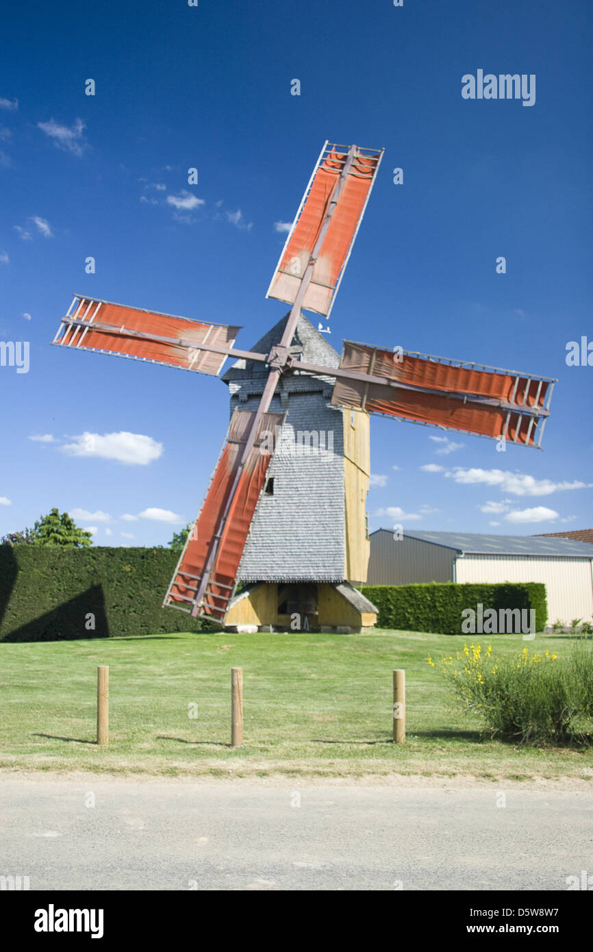 Windmill at summer Stock Photo - Alamy