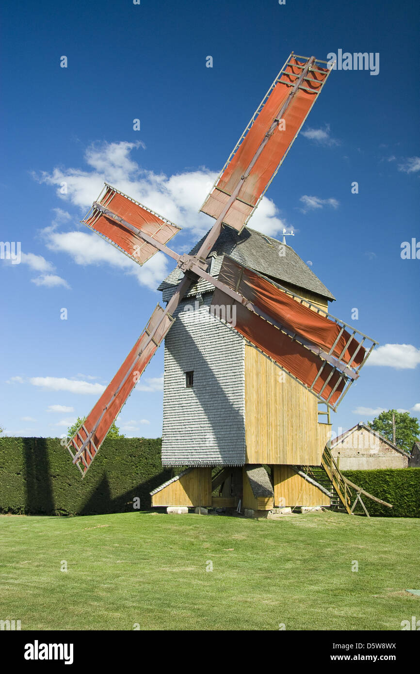 Windmill at summer Stock Photo - Alamy
