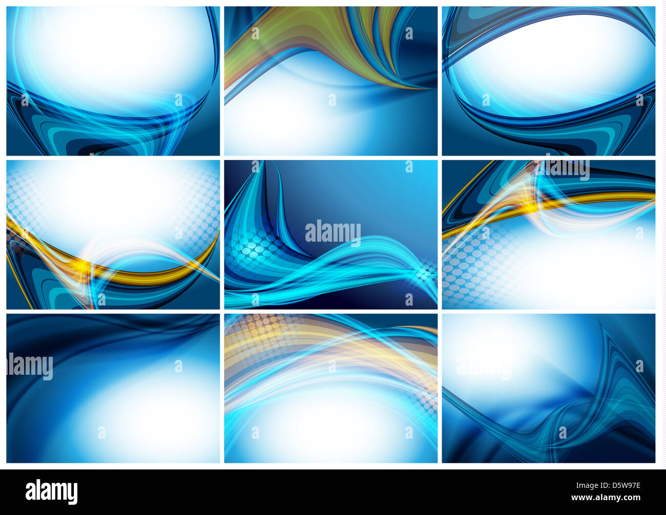 colorful huge set of business backdrops Stock Photo - Alamy