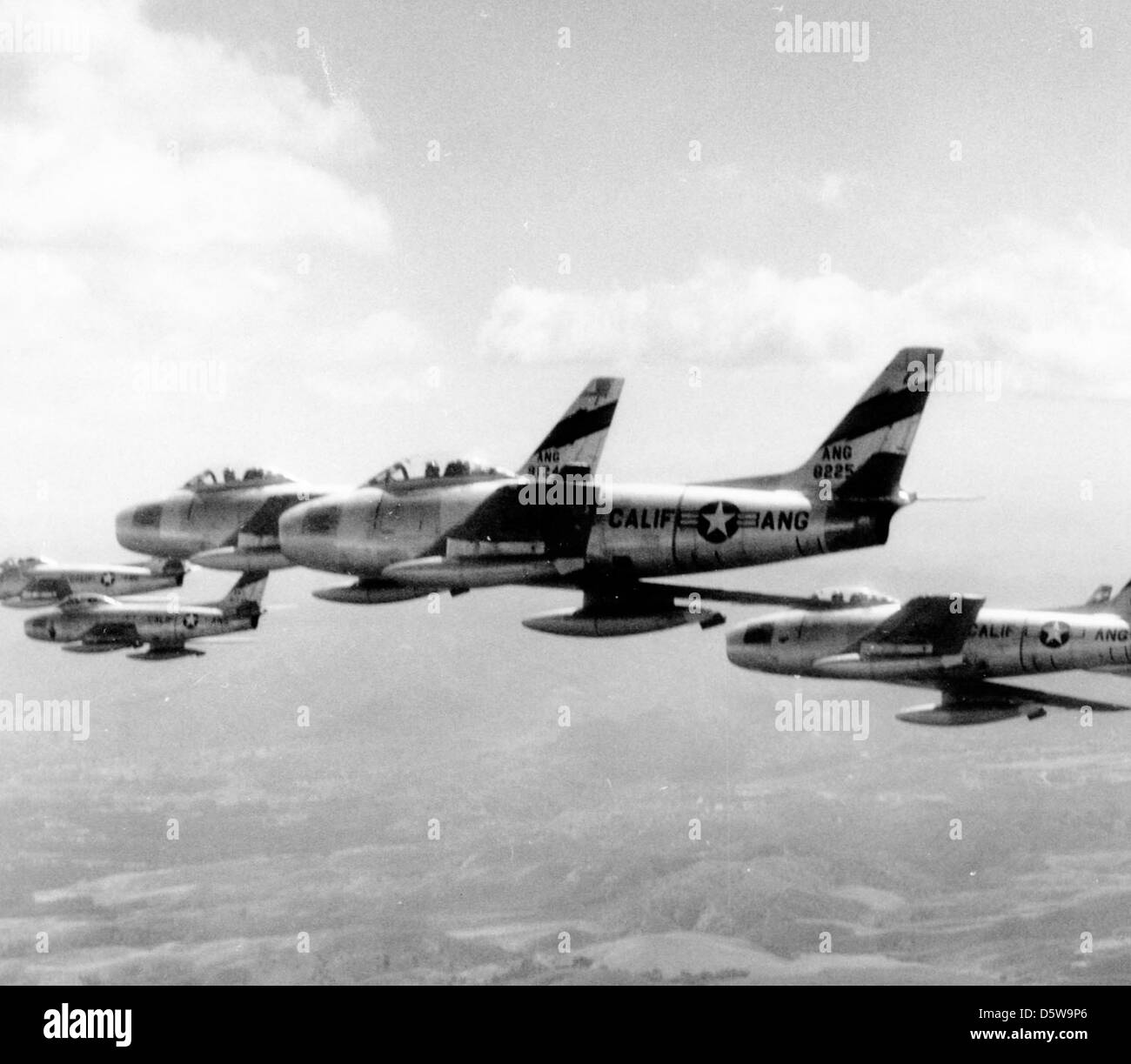 North American F-86A Sabres of the 196th Fighter Interceptor Squadron ...