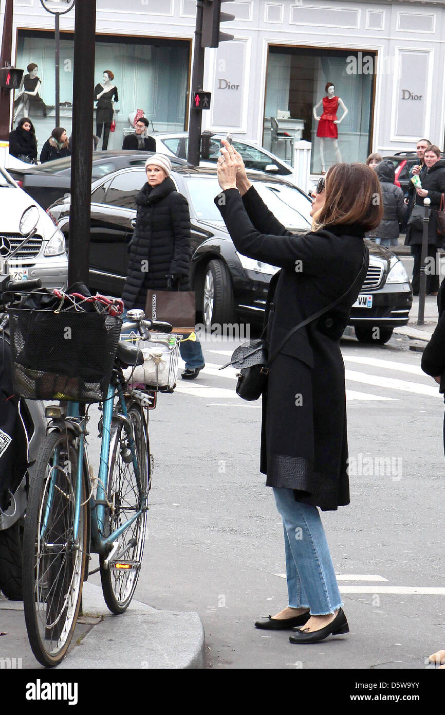 Sarah Jessica Parker is seen shopping at Celine during Paris Fashion ...