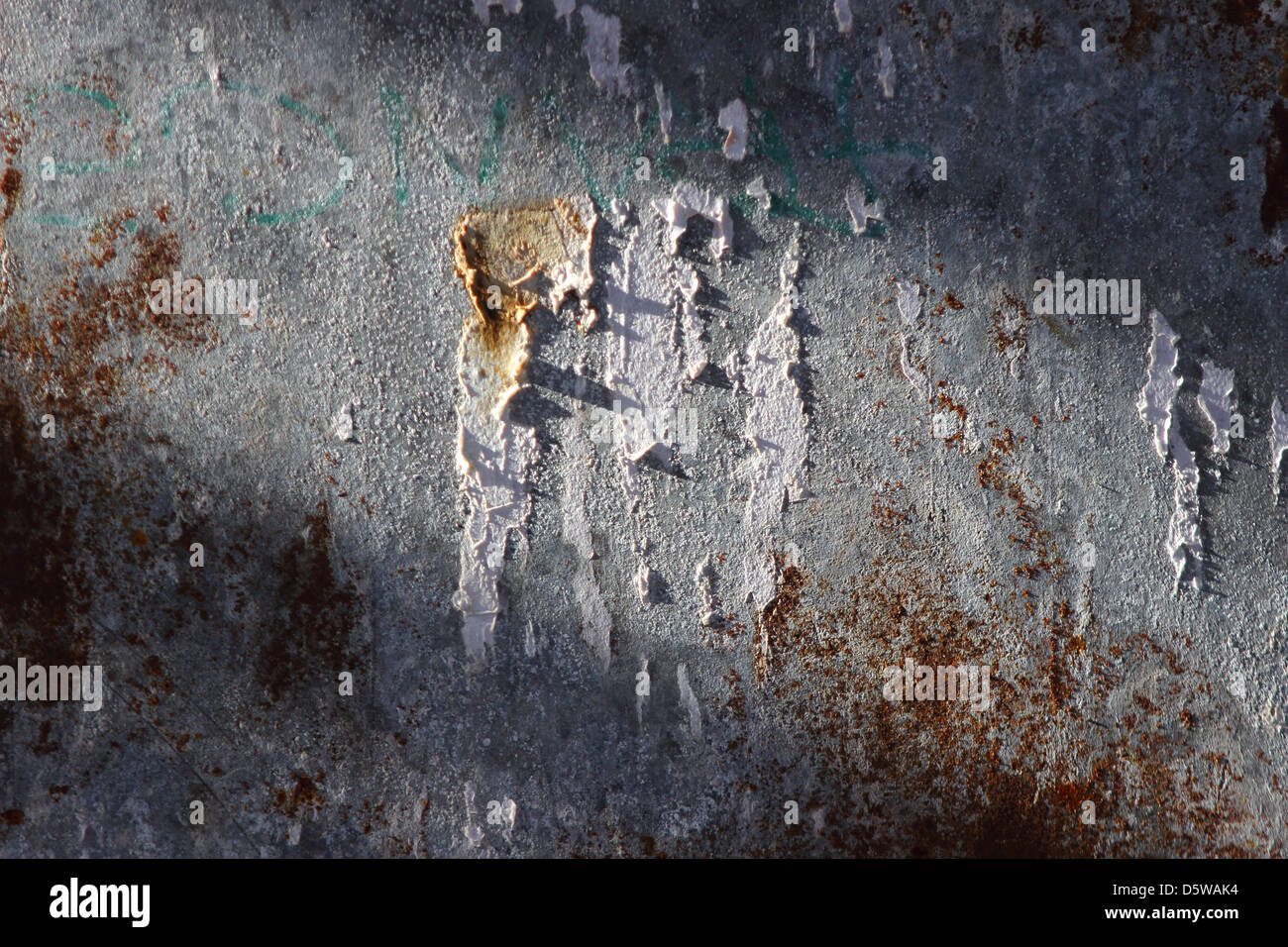Metallic plate for billpost, rusty and scrathed thorn paper Stock Photo ...