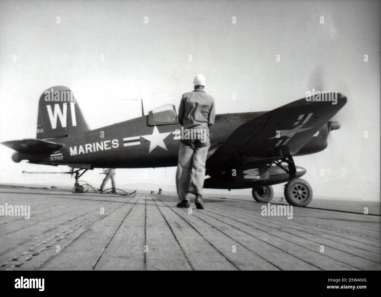 Vought F4U-4 "Corsair" of VMF-225 on the USS CABOT (CVL-28 Stock Photo ...