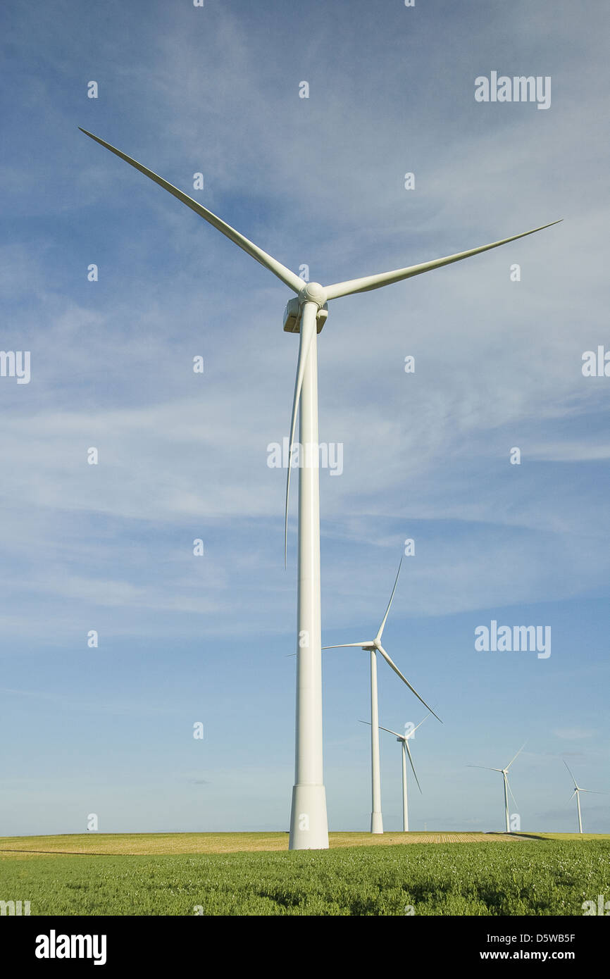 Wind Turbines at the Field Stock Photo - Alamy