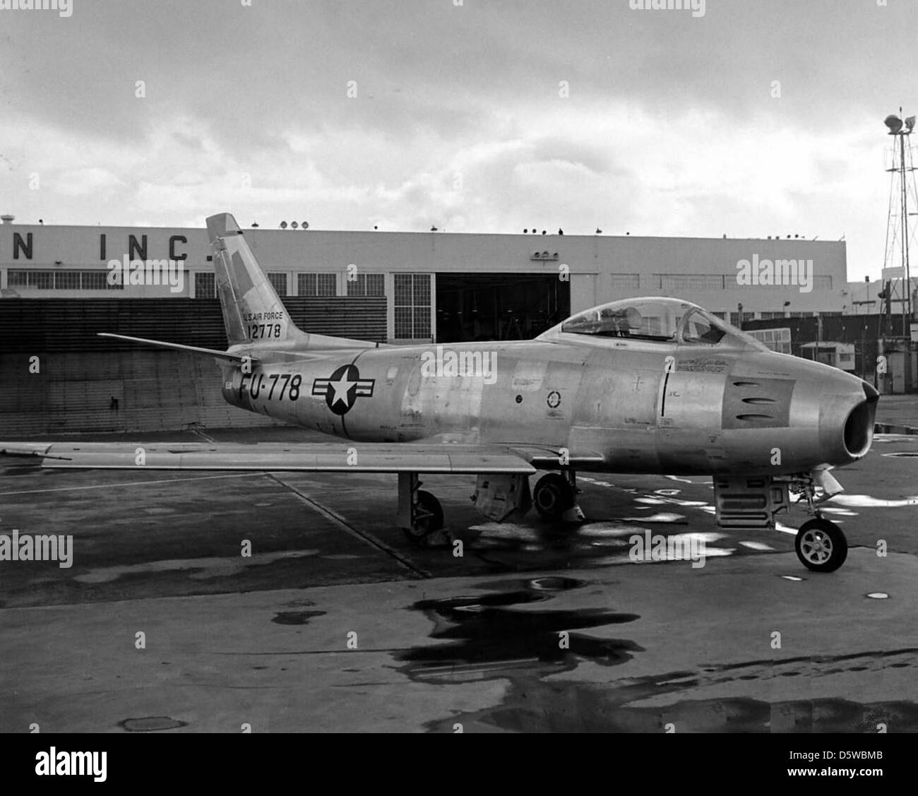 The North American F-86E-10-NA Sabre, a pivotal fighter aircraft used ...