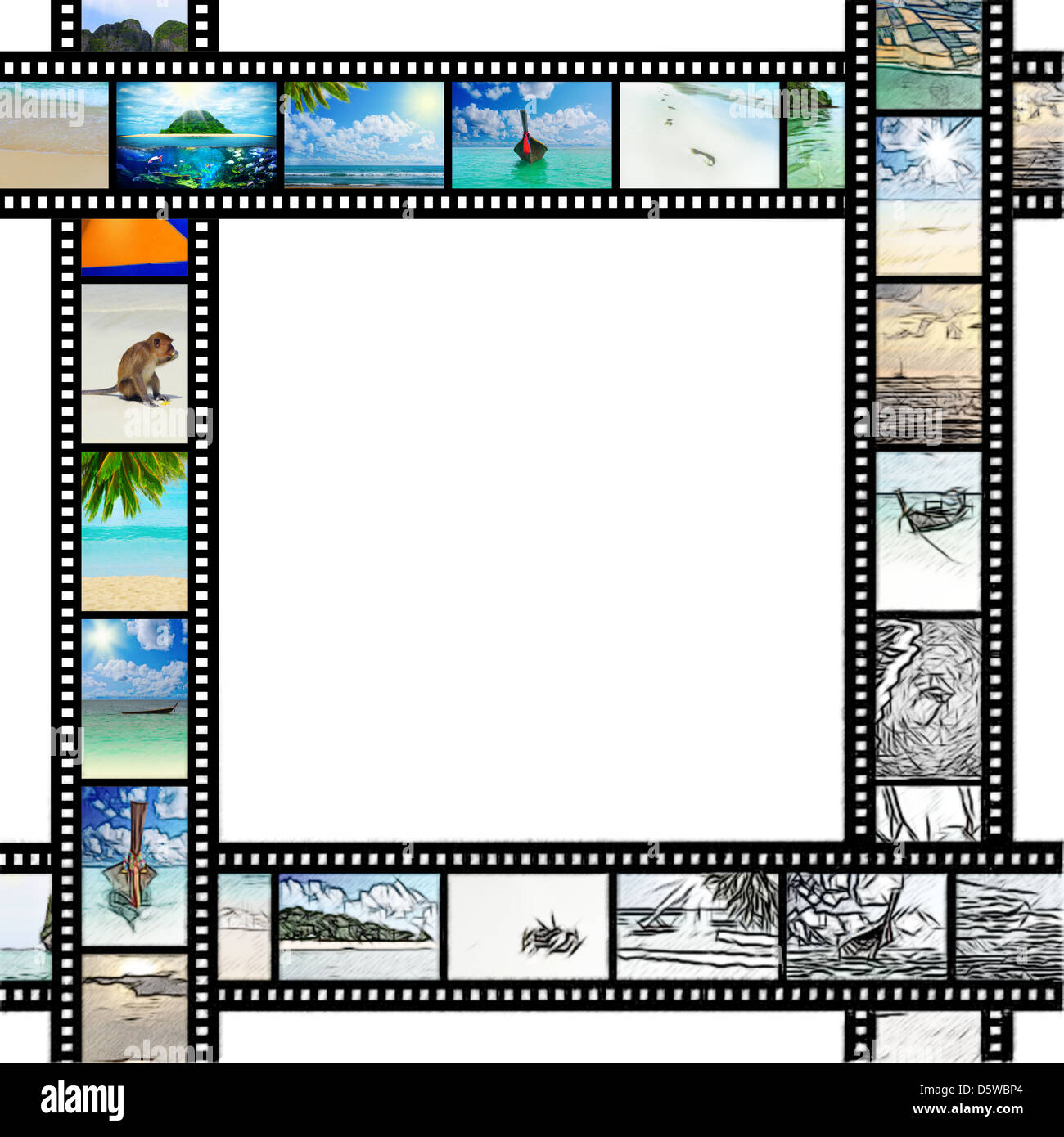 Film strip with beautiful holiday pictures Stock Photo - Alamy
