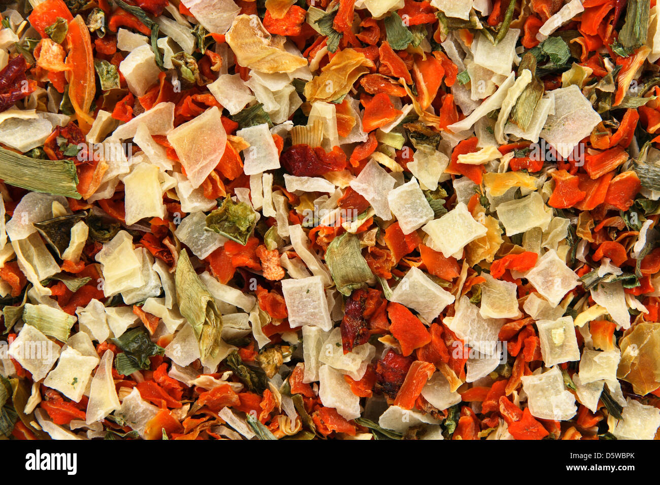 Background of dried vegetables and spices. Abstract food textures Stock ...