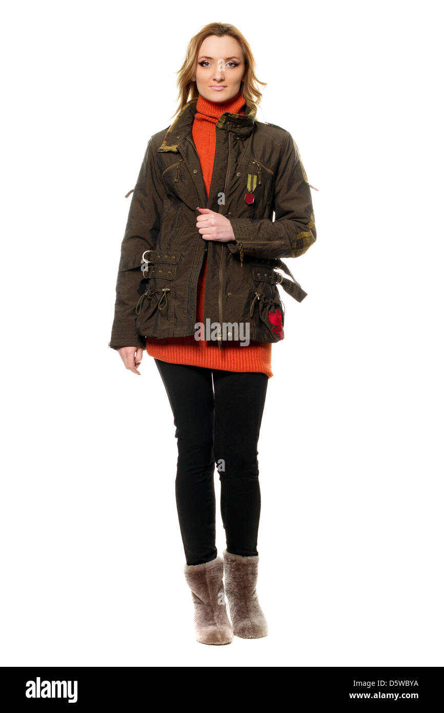 Woman in jacket hi-res stock photography and images - Alamy