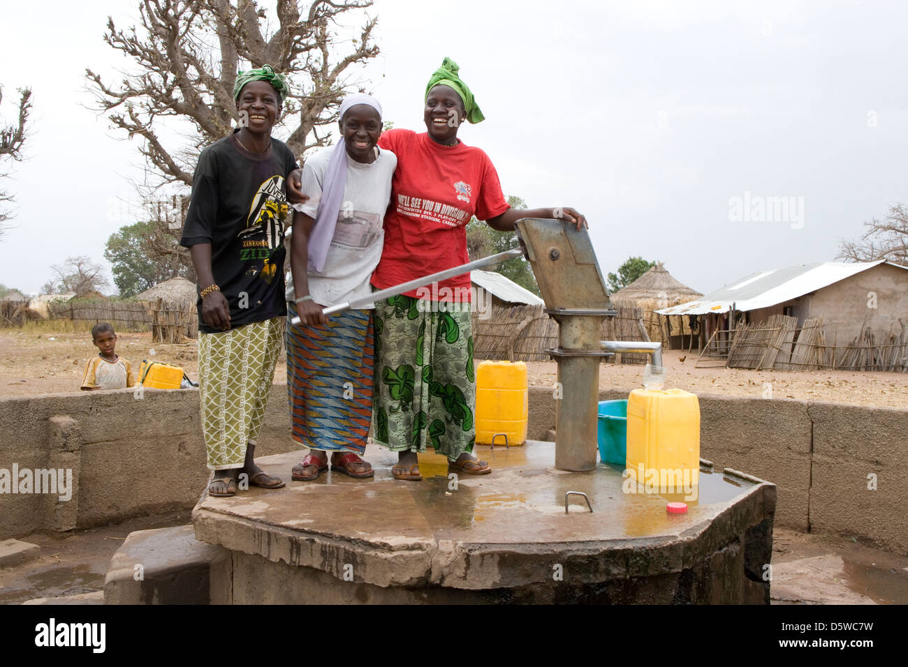 Gambia: Sambel Kunda village / water pump Stock Photo - Alamy
