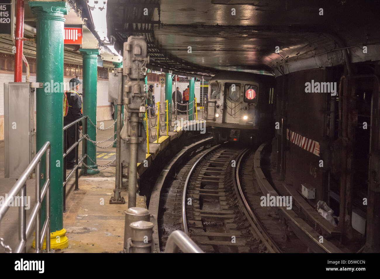 The South Ferry Terminal of the New York City subway is seen on its ...