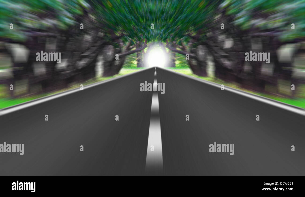 Express road disappearing over the horizon Stock Photo - Alamy