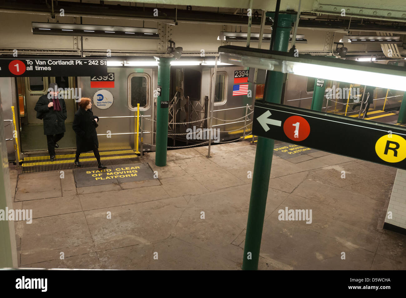 The South Ferry Terminal of the New York City subway is seen on its ...