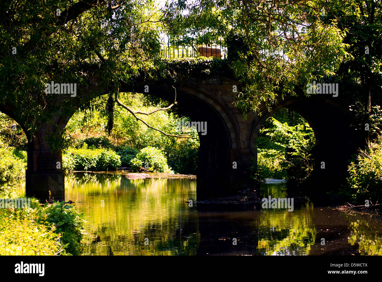 The River Dearne Bridge Bretton Country Park,Uk Stock Photo - Alamy
