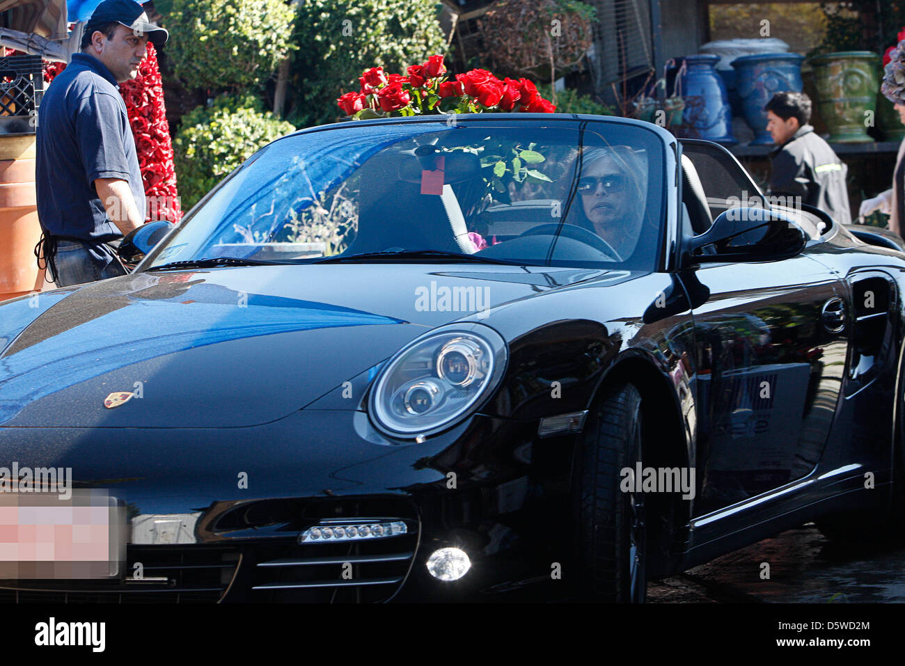 Steven Tyler seen driving in Los Angeles with a bouquet of flowers Los ...
