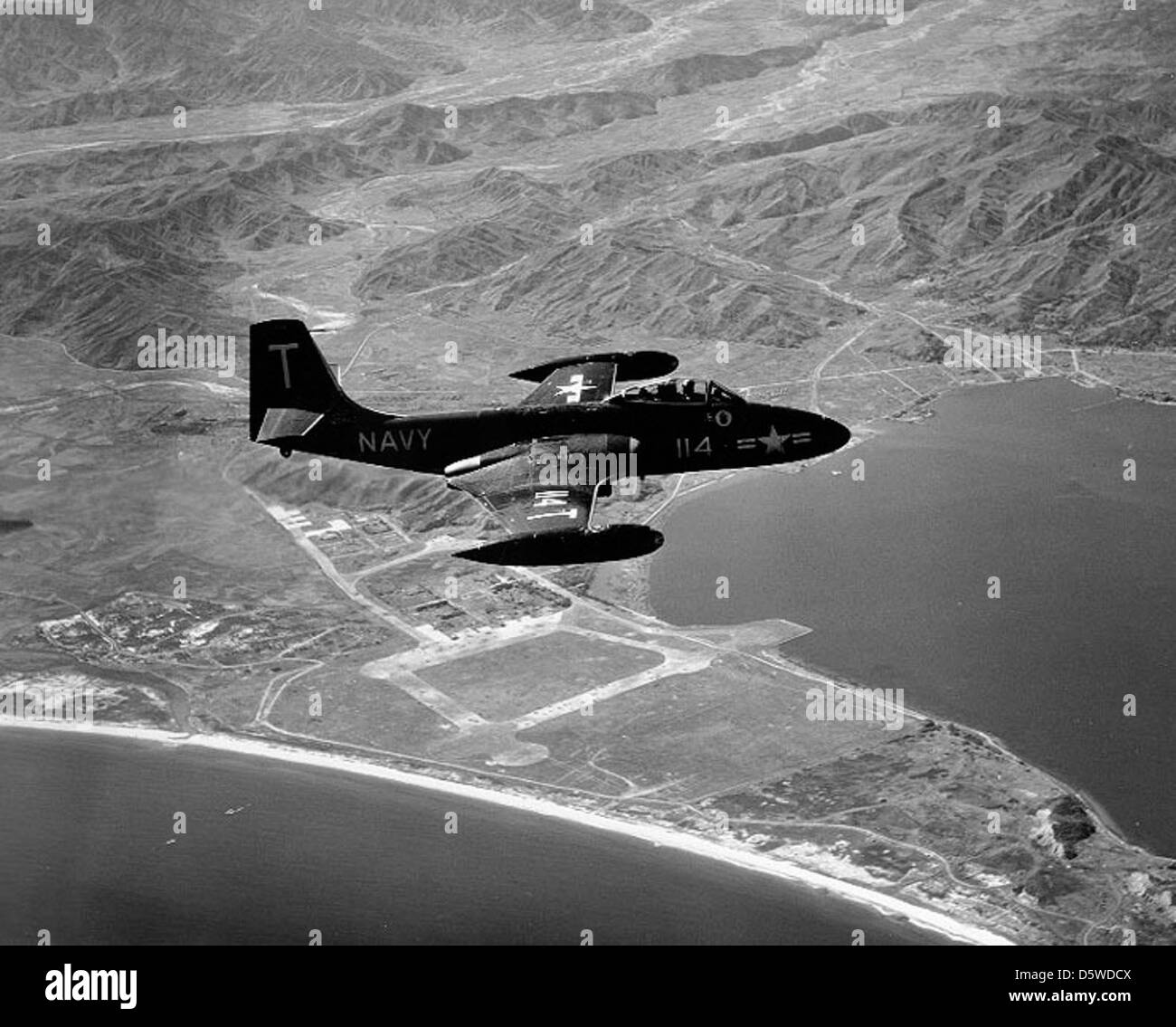 McDonnell F2H-2 "Banshee" of VF-11 "Red Rippers" aboard the USS ...
