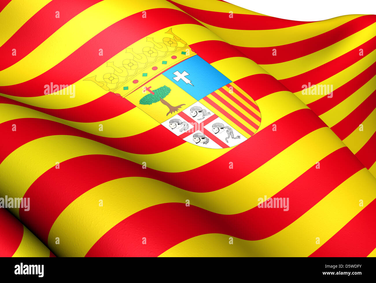 Flag of Aragon Stock Photo - Alamy