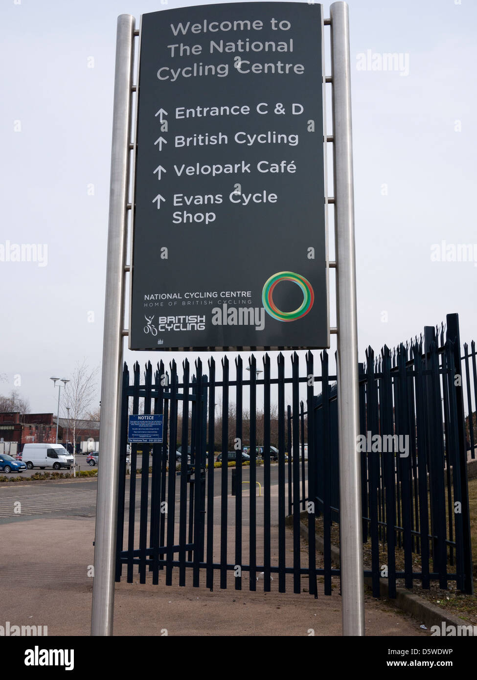 The National Cycling Centre Signpost,Manchester, UK Stock Photo - Alamy