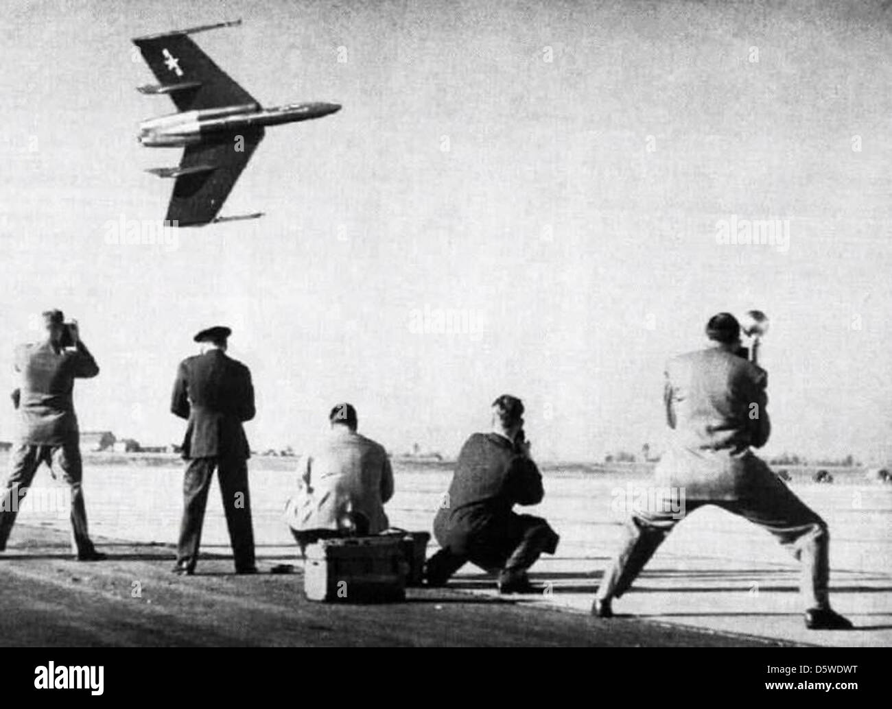 The Vought XF7U-1 Cutlass prototype, shown here at the Naval Air Test ...