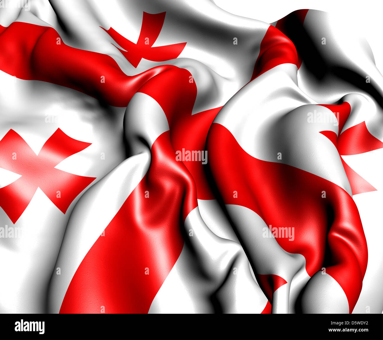 Flag of Georgia. Close Up Stock Photo - Alamy