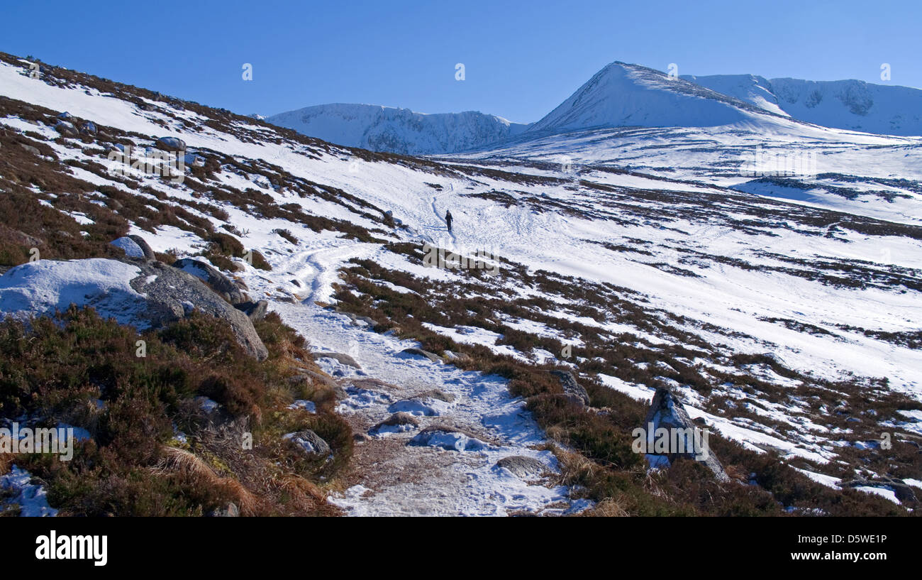 Coire an t-Sneachda and Coire an Lochain seen from the base of the ...