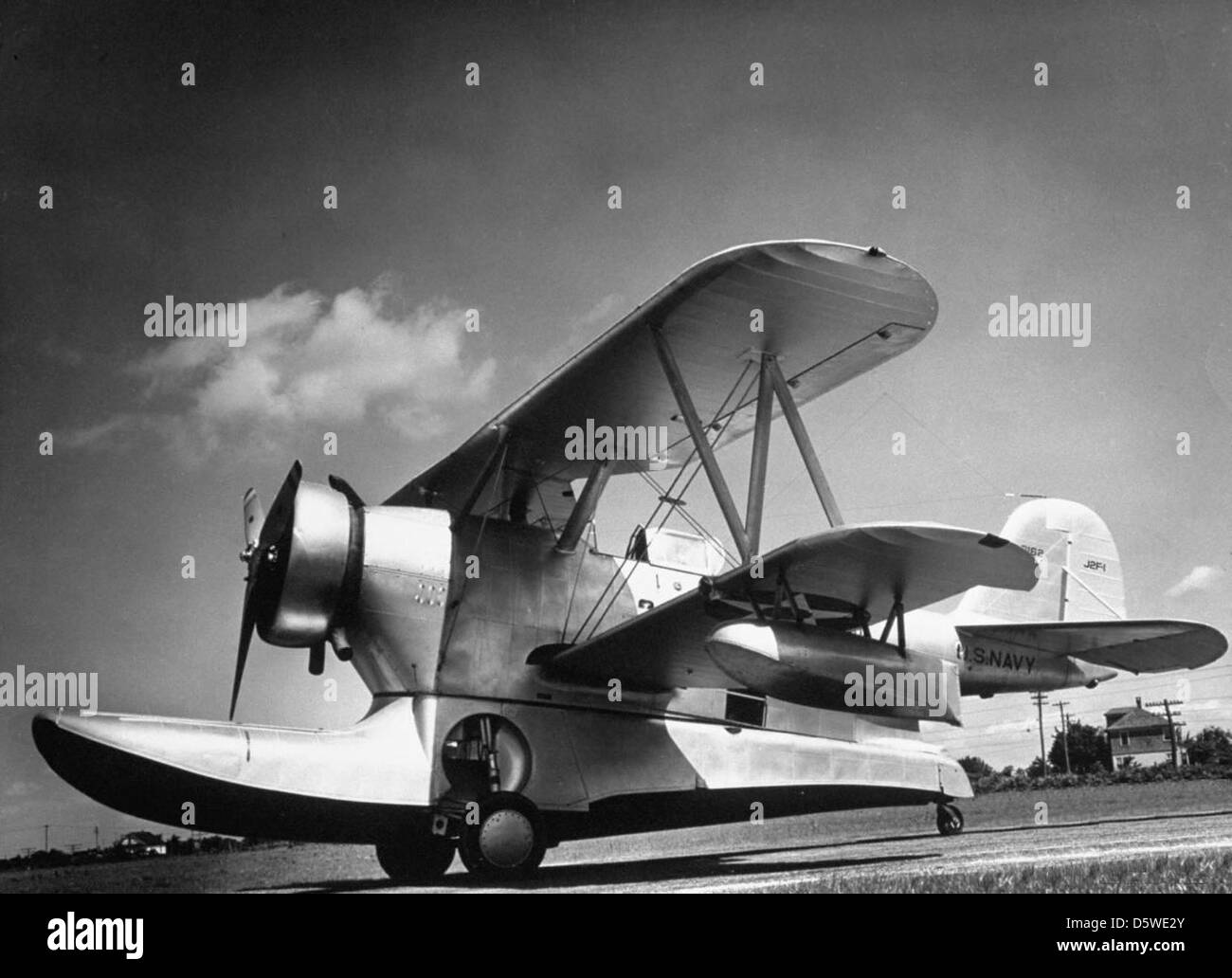 The Grumman J2F-1 Duck, a biplane designed for reconnaissance and ...