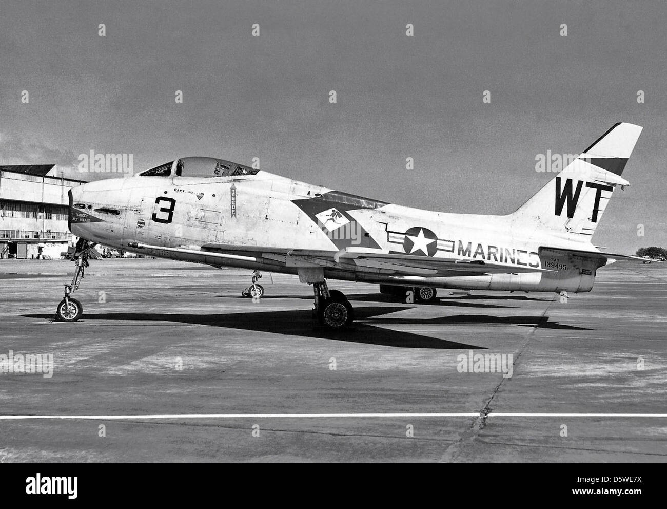 North American FJ-4 "Fury" of FS VMF-232 "Red Devils" at MCAS Kaneohe ...