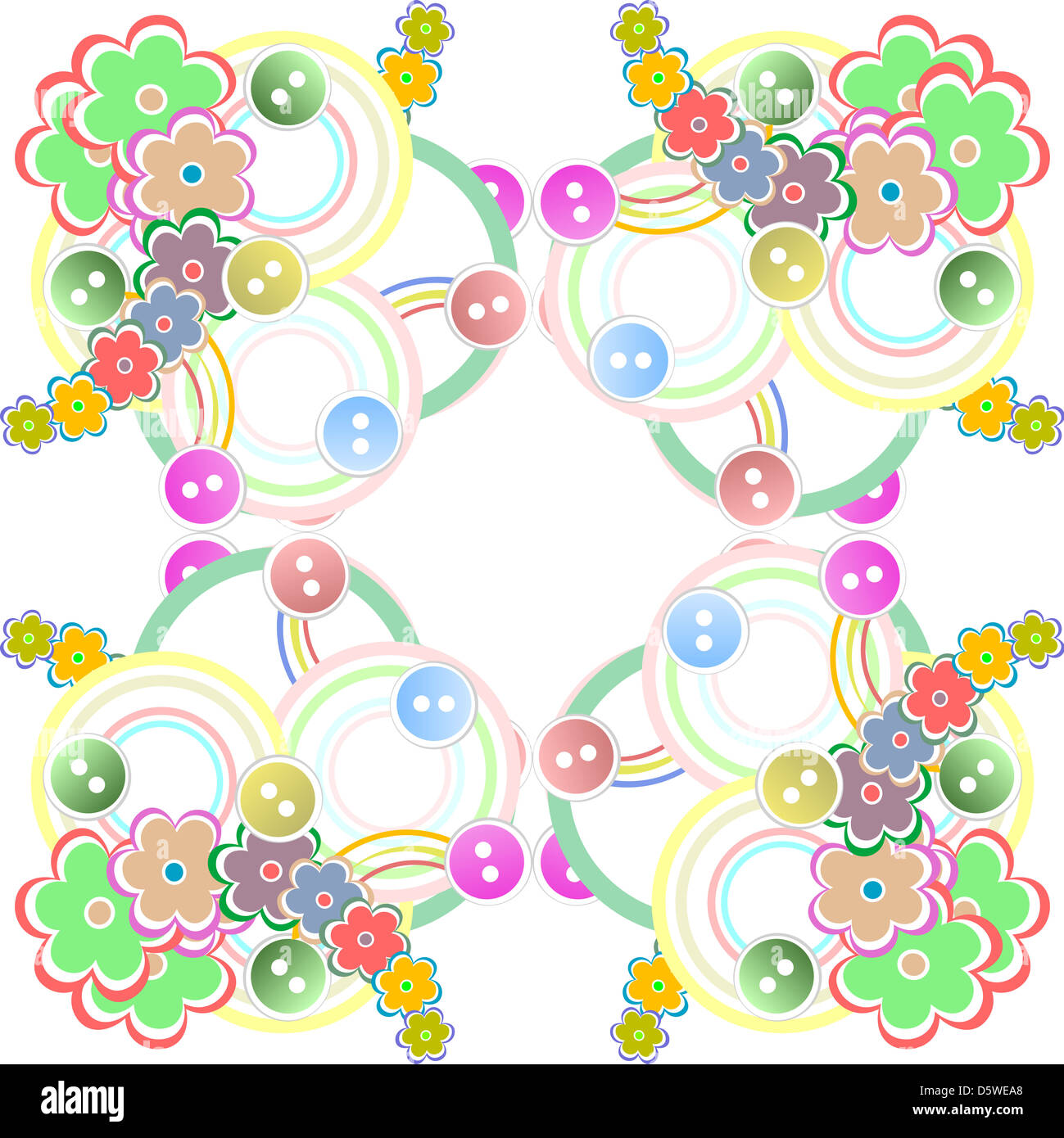 Seamless texture rose flower Cut Out Stock Images & Pictures - Alamy